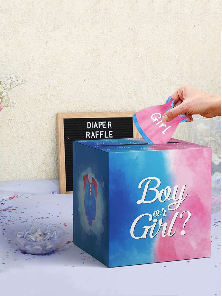 41pcs/set Baby Gender Reveal Voting Box Cast Your Vote Games ...