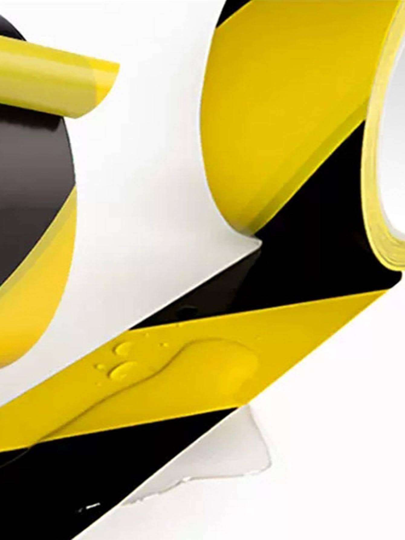 1 rollo Cinta adhesiva advertencia con negro con amarillo de cebra con ...