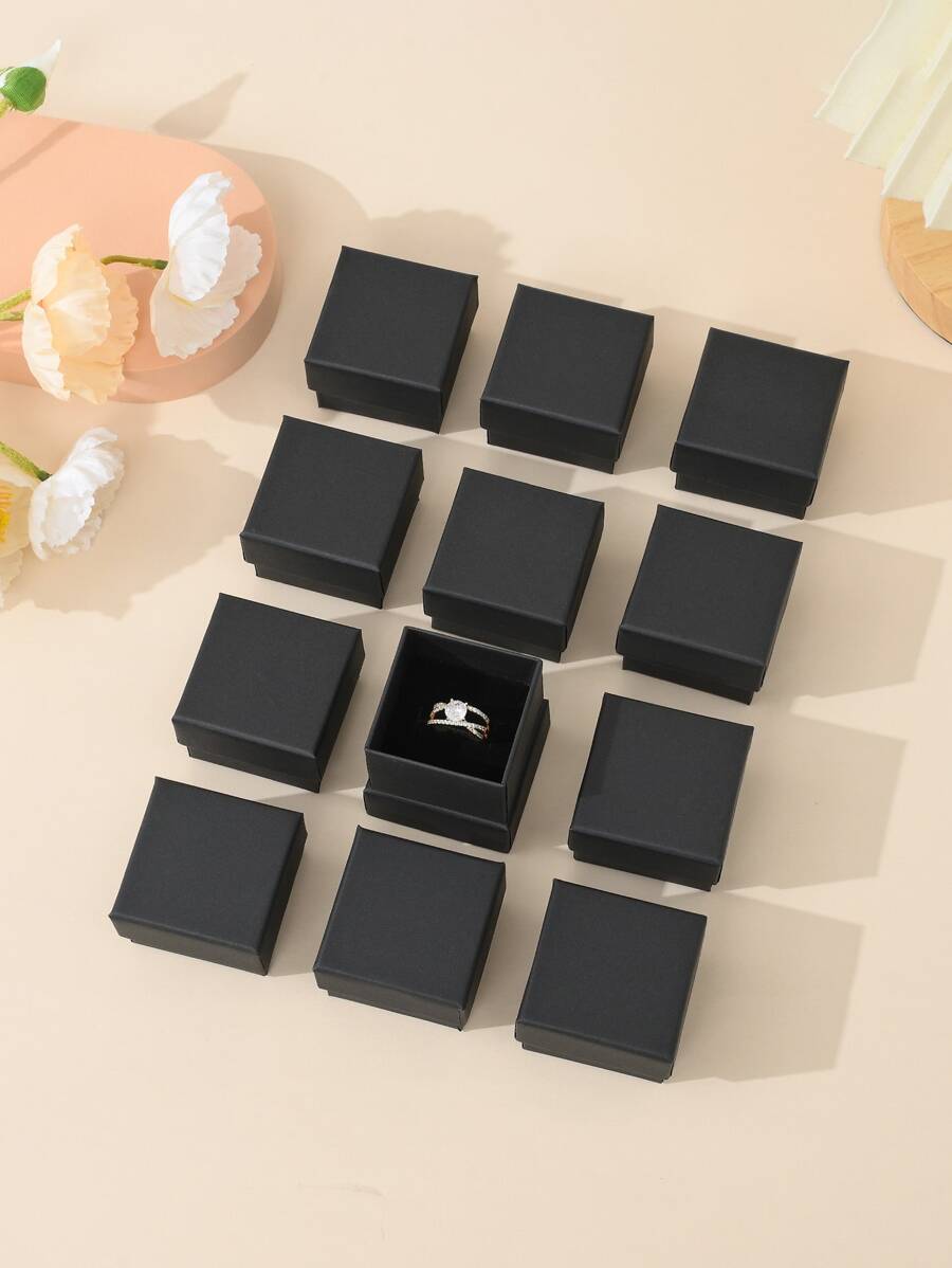 12pcs Economy Ring & Jewelry Boxes, Great For Holiday Parties And Gift ...