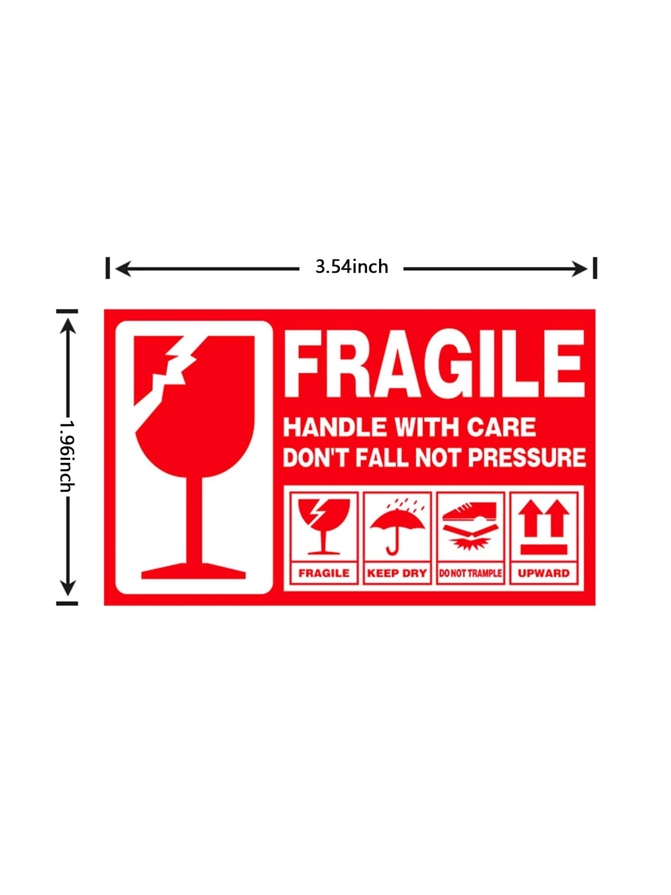 9cm * 5cm Fragile Handle With Care Warning Stickers, Essential For ...