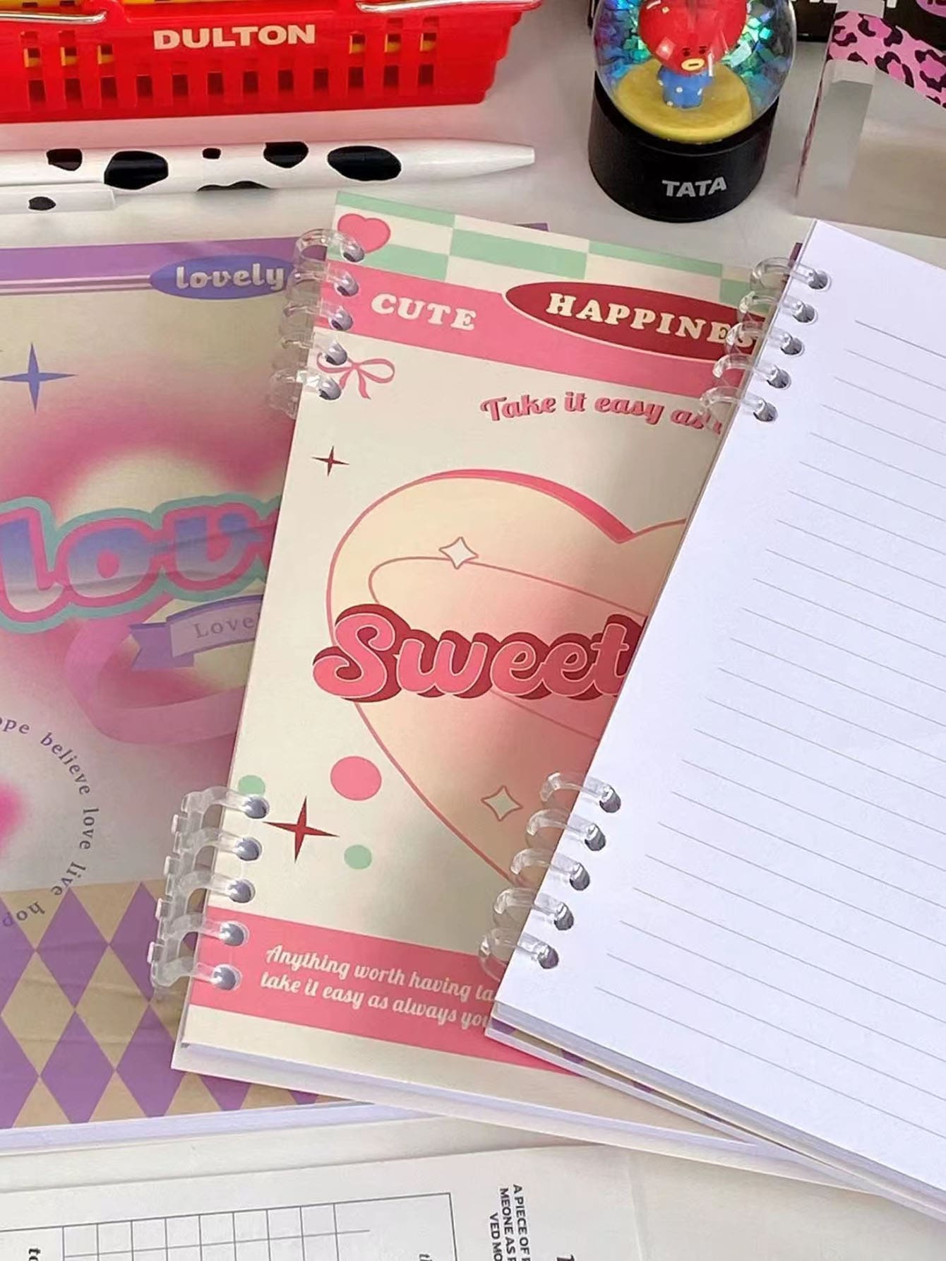 1pc A5 Loose-leaf Notebook With Removable Pages, Ruled Lines, Cute Coil ...