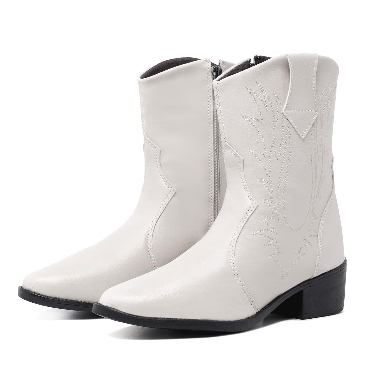 Bota Ana Castela Texana Country Bico Fino Feminina Bordada Cano Curto ...