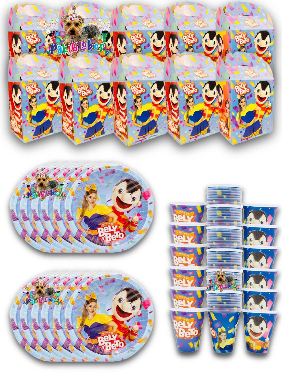 Party Kit 40 Disposable Bely And Beto Character Guests 120pz Cardboard ...