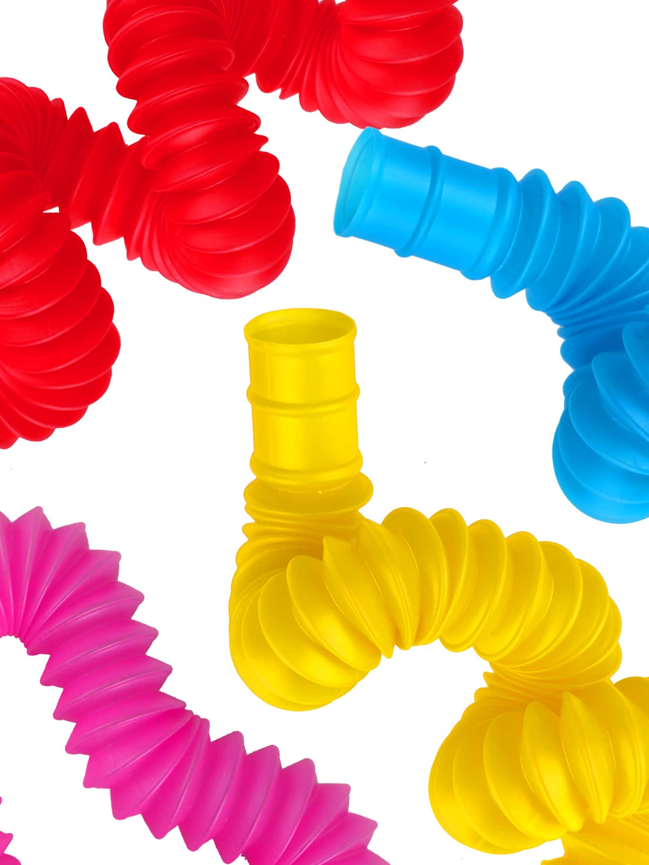 Random 5-color telescopic tube children's decompression toy plastic ...