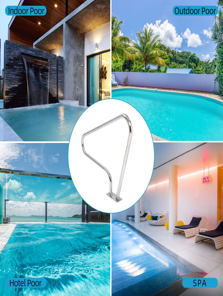 Swimming Pool Handrail 48 x 36 Inches Pool Railings for Inground Pools ...