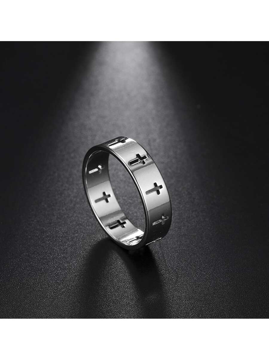 A Boy Girl Cross Ring | SHEIN USA