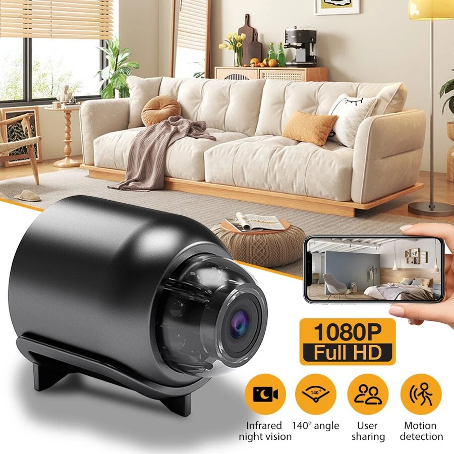 Mini Spy Camera, Wireless Hidden Camera 1080P Full HD Cameras With ...