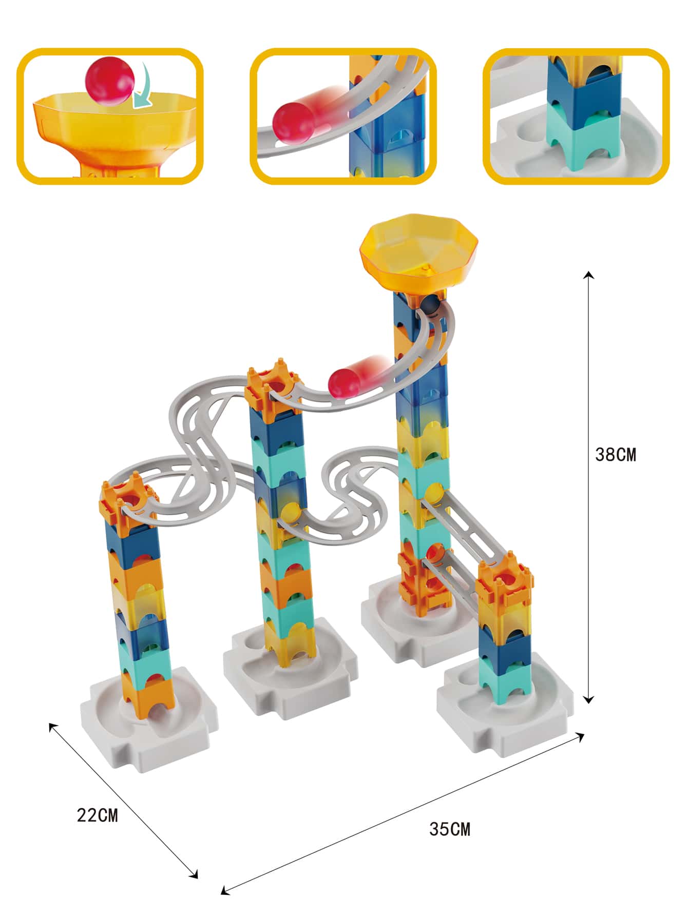 Children's Educational Building Block Toy, Diy Space Roller Coaster ...