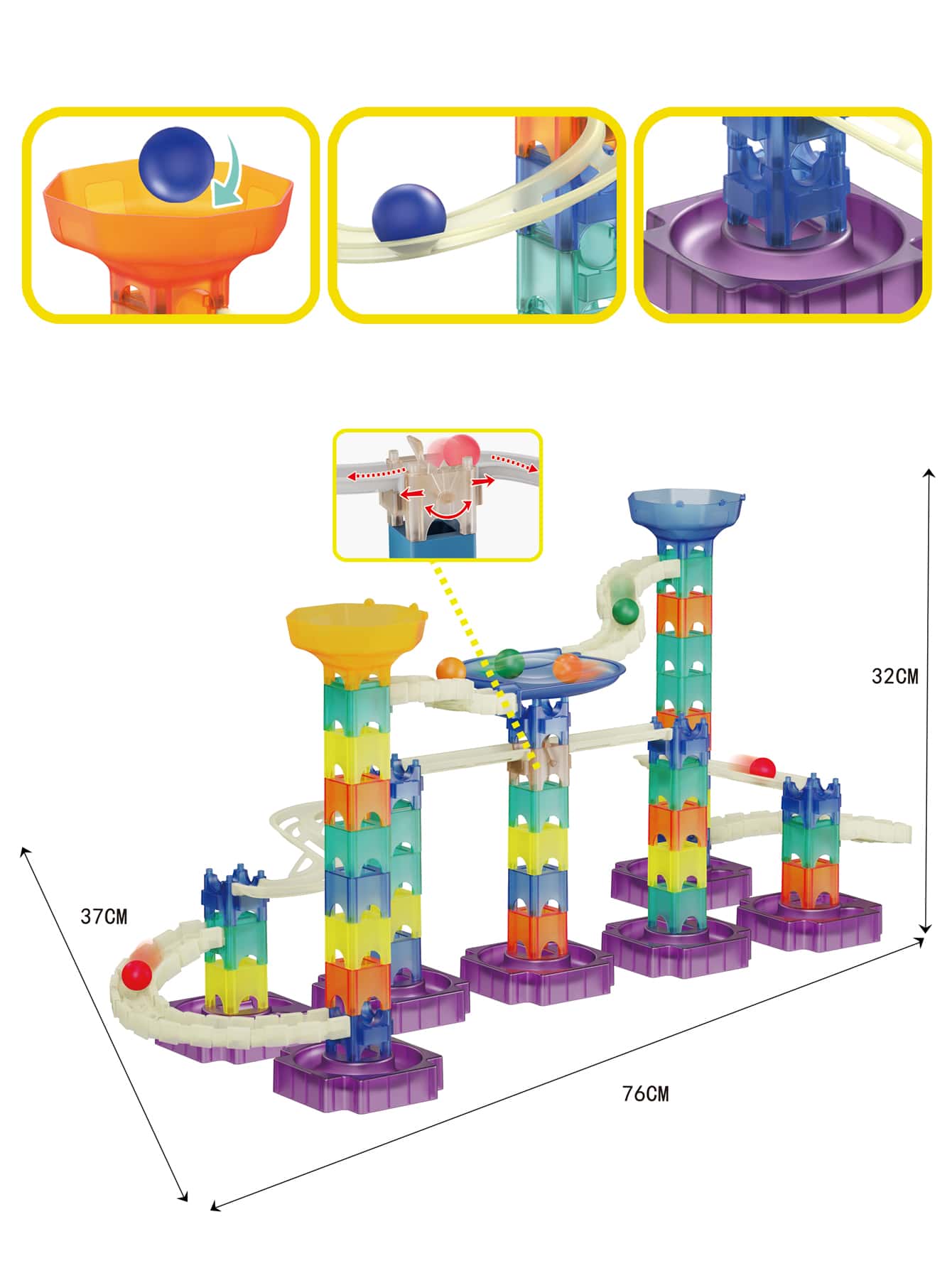 Educational Building Blocks Toy For Children, Diy Ball Track Puzzle ...
