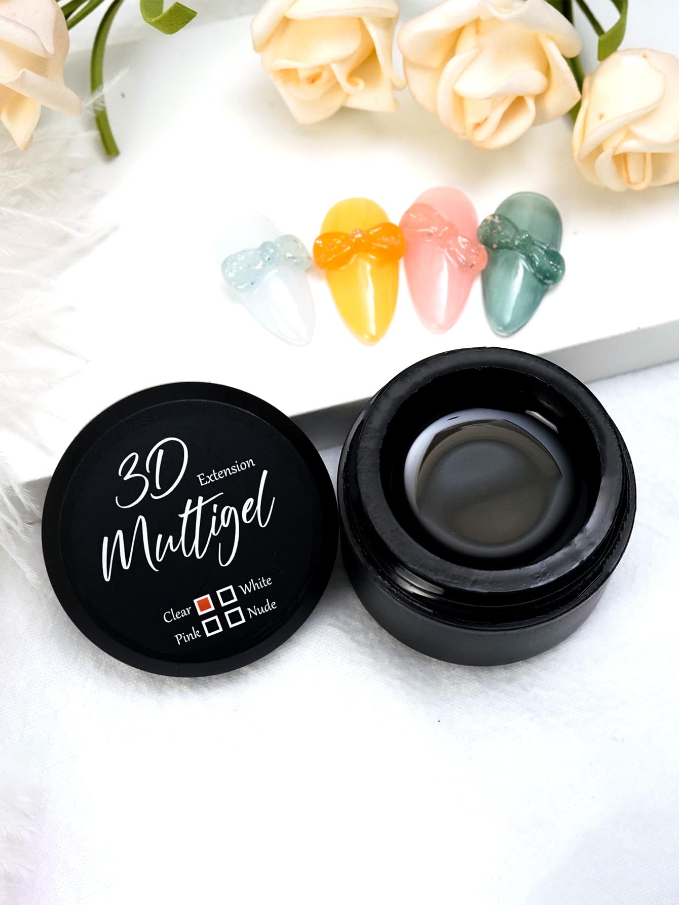 MAOMIA 1set Y2K 3d Gel Nail Extension, Carving polishing 5D Modeling scuplting solid nail polish ...