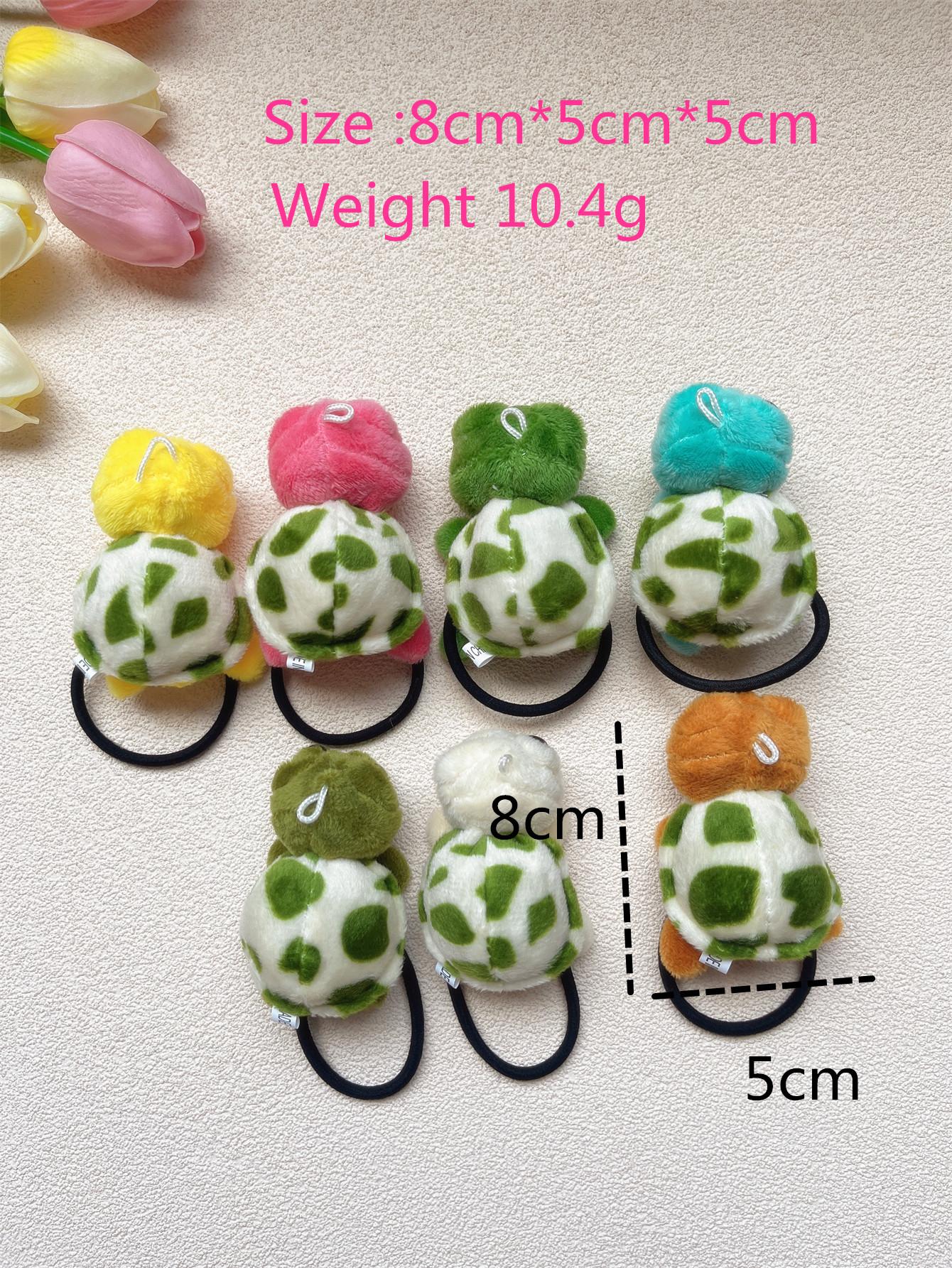 1pc Cute Cartoon Plush Sea Turtle Hair Rope For Women, Elastic Hair Tie ...