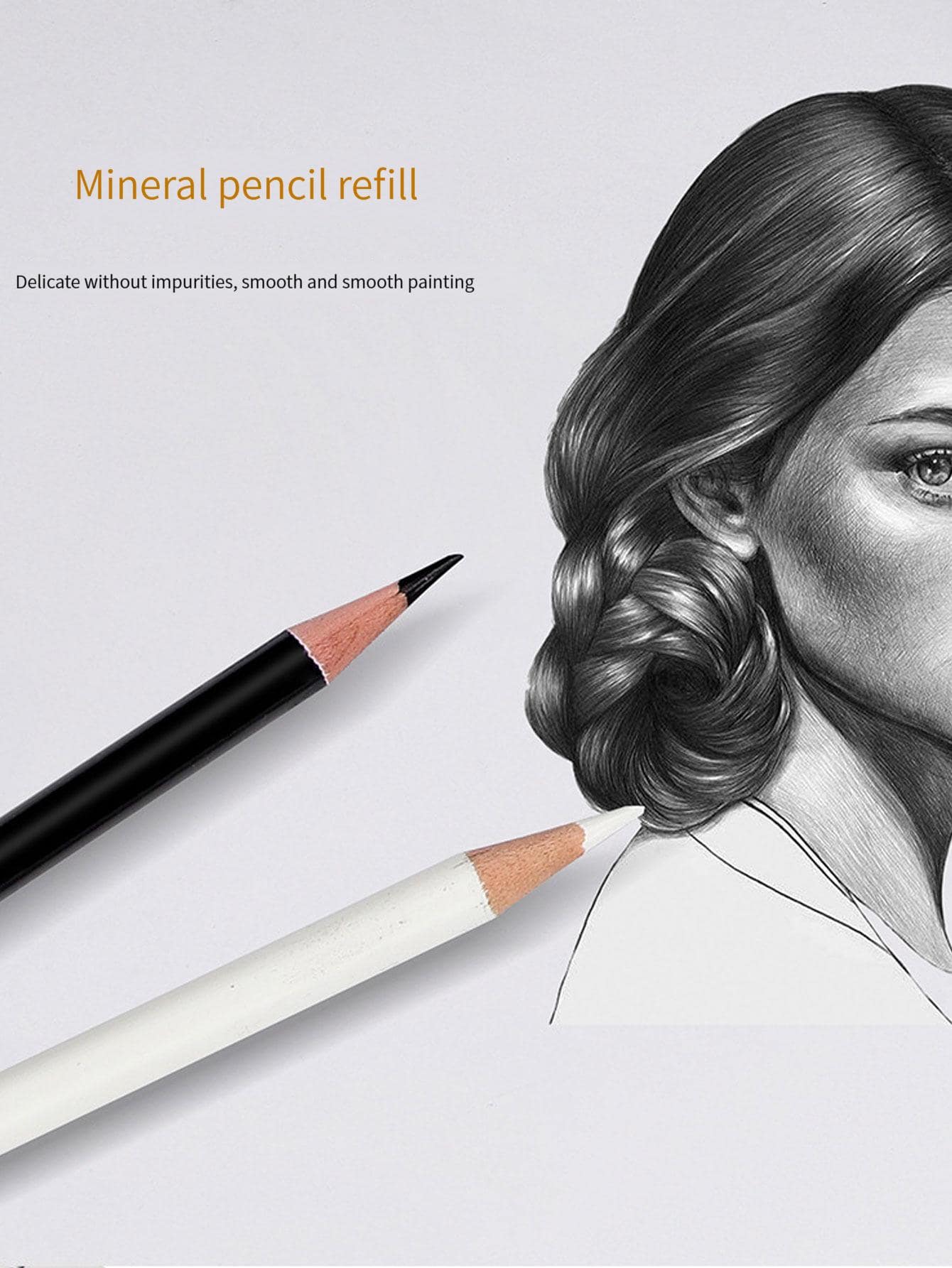 12 pezzi nero & bianco scrittura Matite con HB Guida , 2B disegno ...