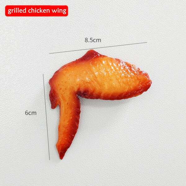 Funny Fake Fried Chicken & Roast Chicken Refrigerator Sticker, 3d ...