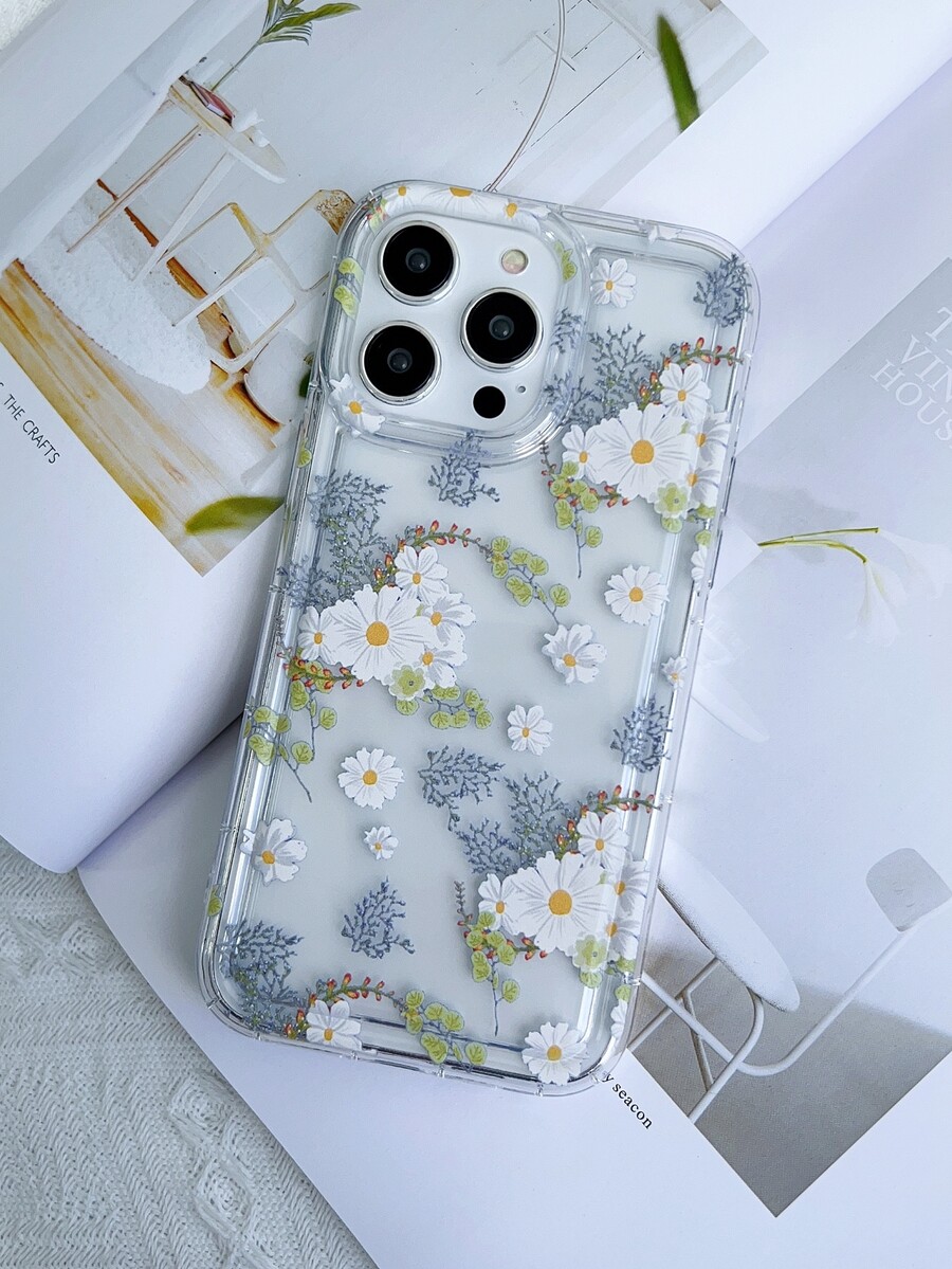 Funda de teléfono con diseño de flores de verano 1 pieza, estampado floral ditsy, compatible con ...