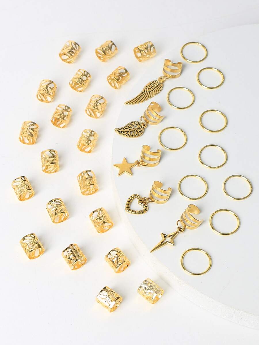 35pcs Gold Sun Themed Mixed Style Set Of Hair Accessories For Women And ...