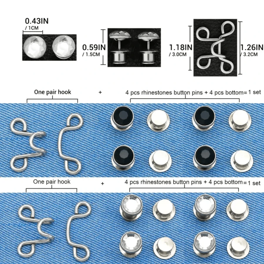 1 Set Of Pant Waist Tightener Instant Jean Buttons For Loose Jeans ...