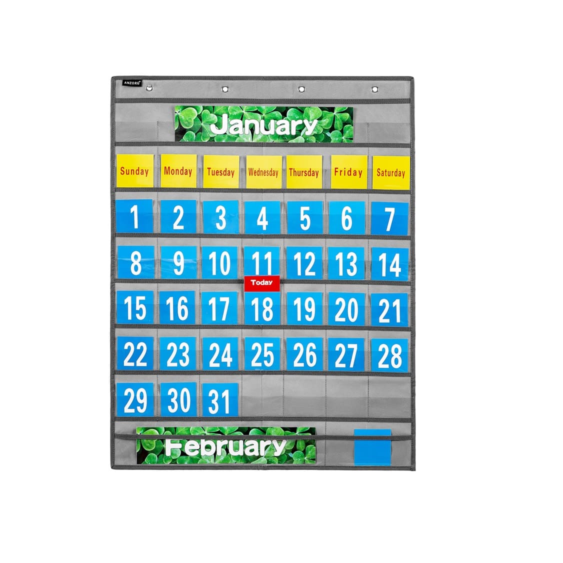 1 Pc Monthly Calendar Pocket Chart School Calendar Kit for Classroom ...
