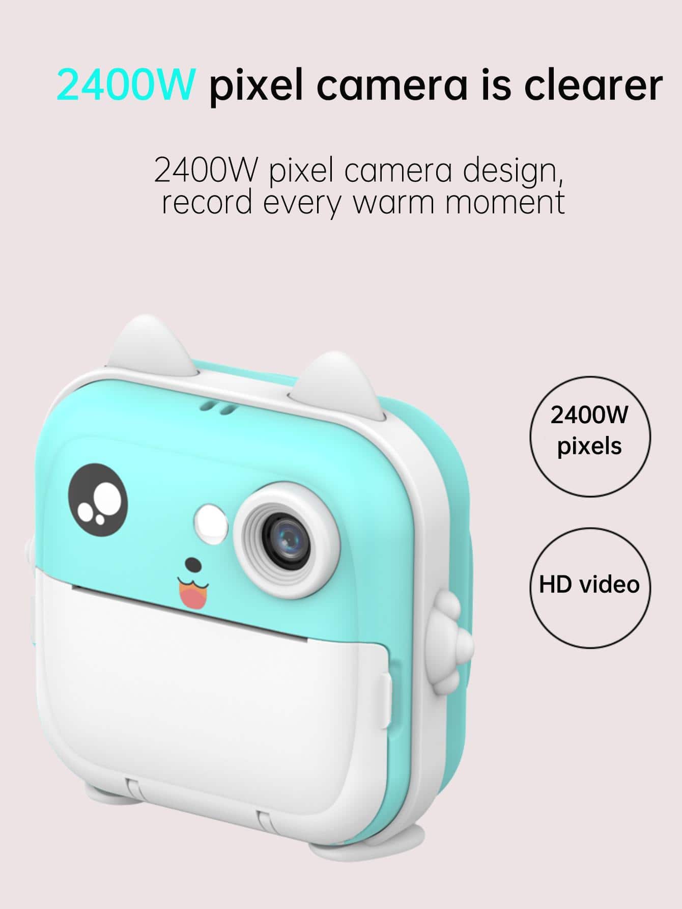 Mini Thermal Printing Camera HD Photo Recorder With Three Rolls Of ...