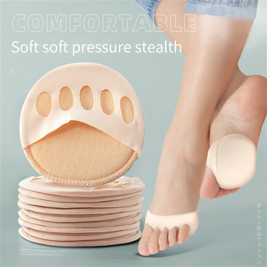 1pair Five Toes Forefoot Pads for Women High Heels Half Insoles ...