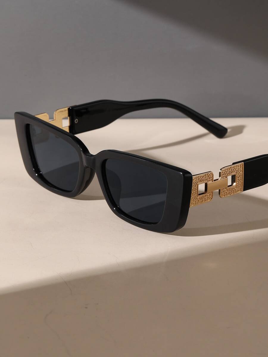 1pair Vintage Plastic Frame Geometric Eyeglasses Shades With Changeable ...