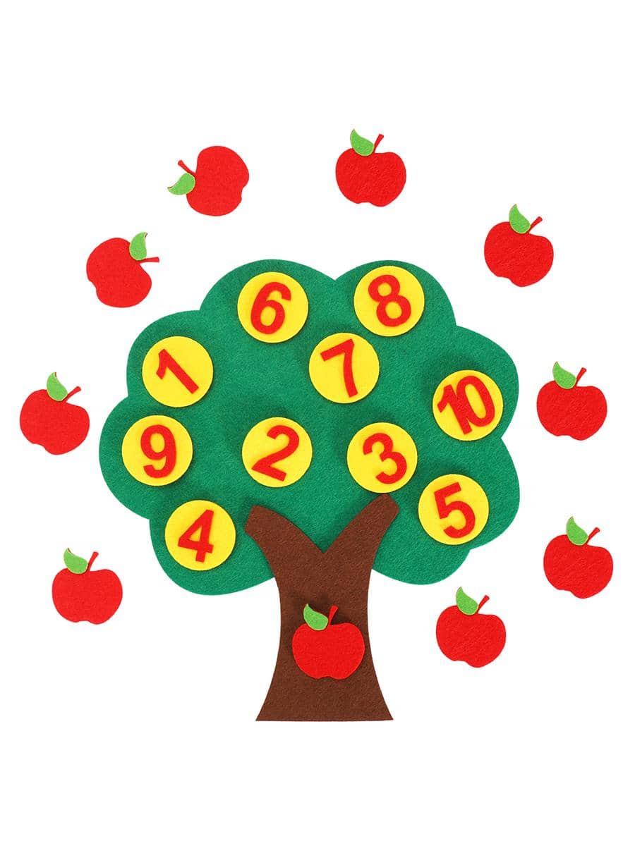 DIY Addition & Subtraction Math Games Teaching Aids Numbers Felt Tree ...