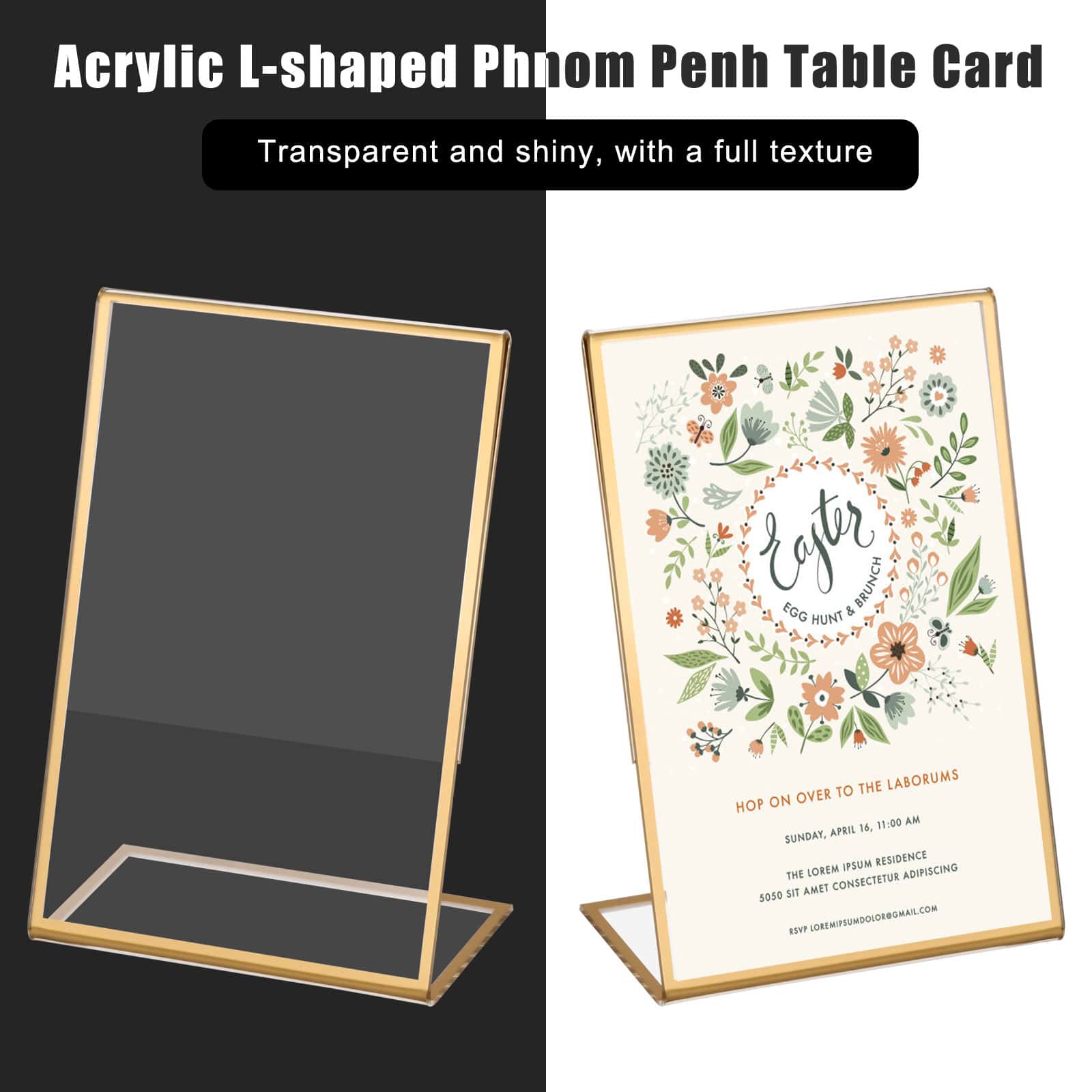 Pack of 6 A6 Table Stands, Slanted Acrylic Advertising Stand, Acrylic ...