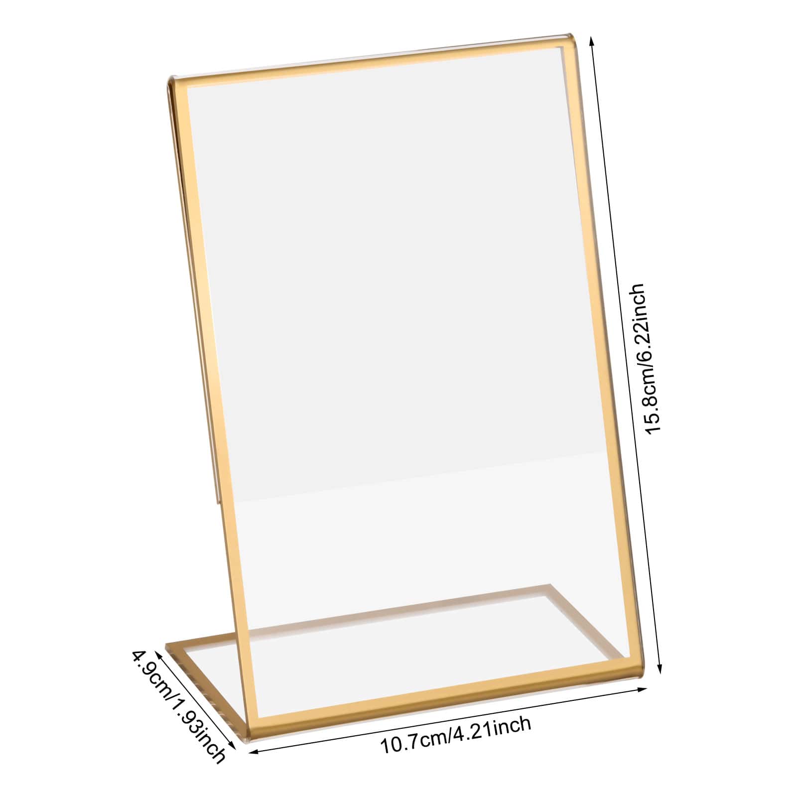 Pack of 6 A6 Table Stands, Slanted Acrylic Advertising Stand, Acrylic ...