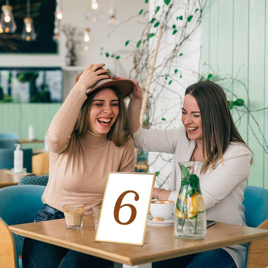 Pack of 6 A6 Table Stands, Slanted Acrylic Advertising Stand, Acrylic ...