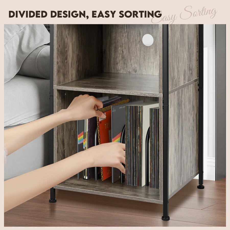 Turntable Stand 3-Tier Record Player Stand, Record Player Table with ...