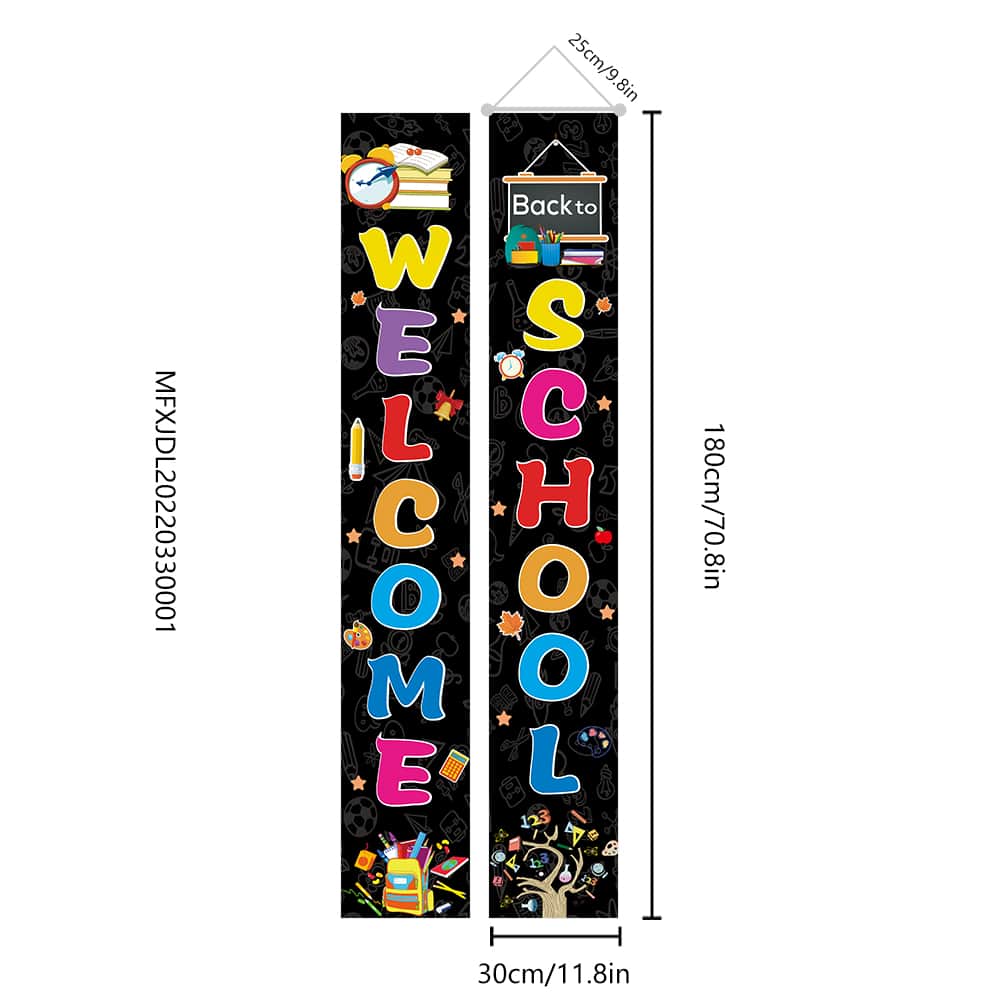 Back to School Banner Welcome Banner for First Day of School Hanging ...