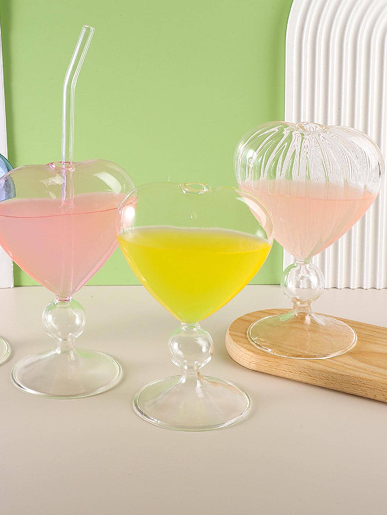 Love Coffee Cup Cocktail Cup Personalized Bar Heart-shaped Glass ...