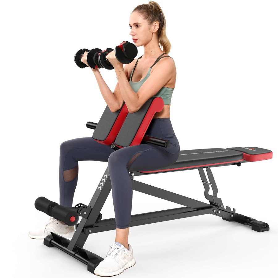 UPGO Adjustable Weight Bench, Multi-Functional Workout Bench for Full ...