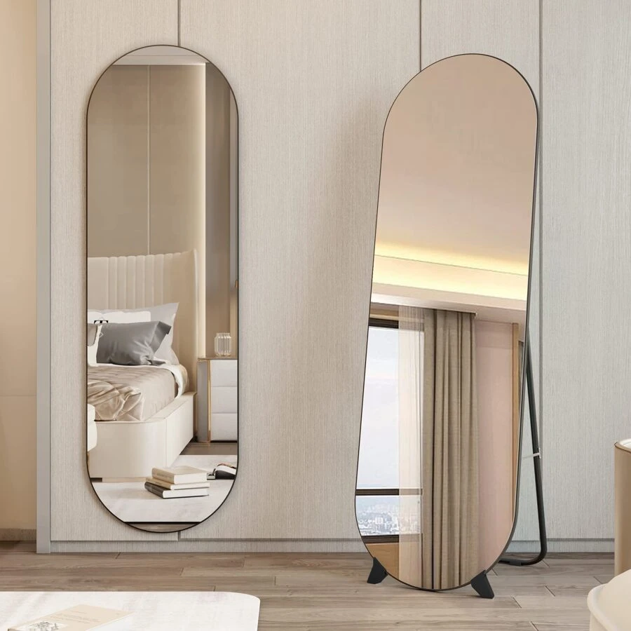 Arched Full Length Mirror, Wall & Floor Mirror, Free Standing Tall ...