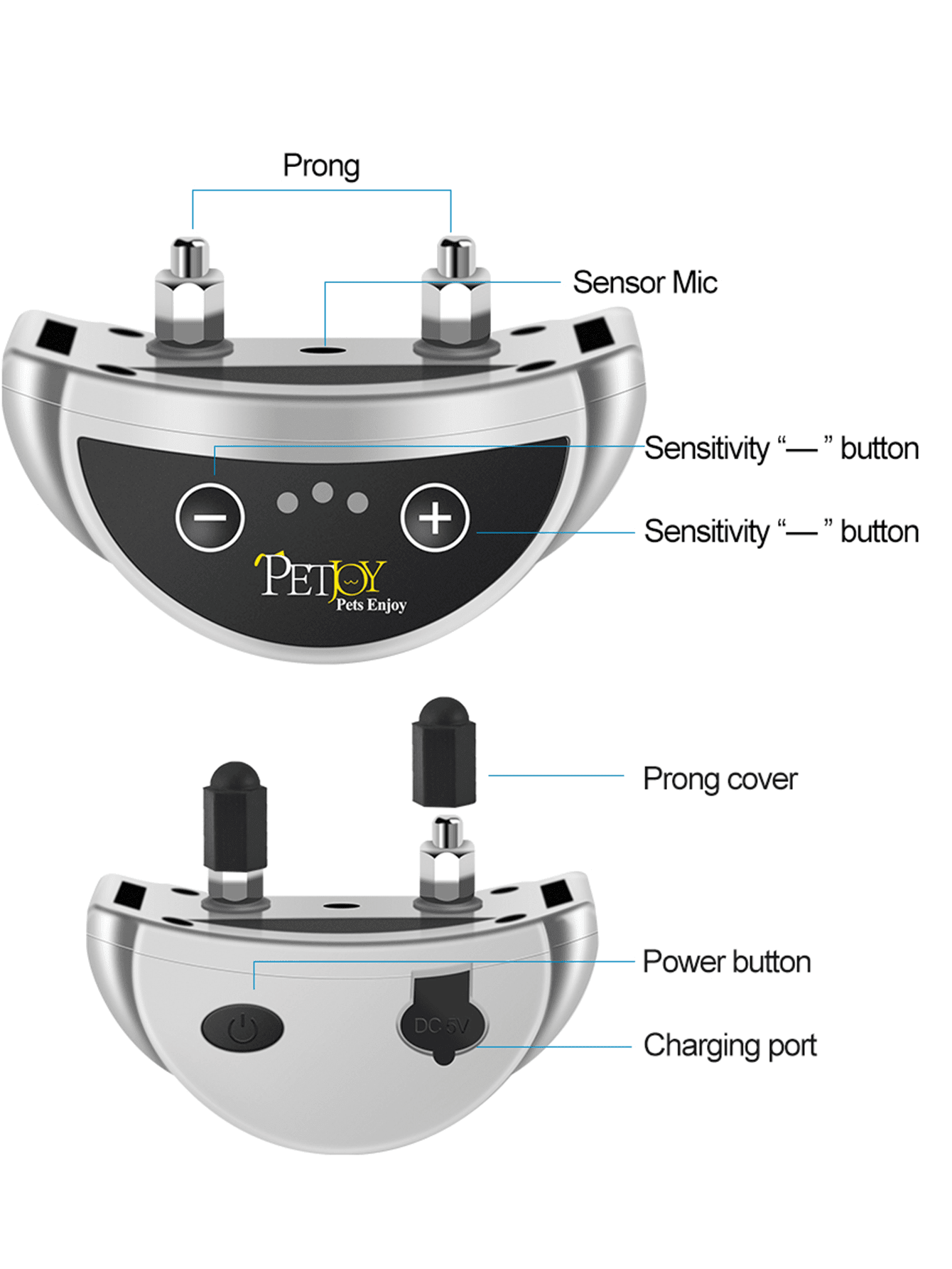 Automatic Shock Control Prong Collar With Beep & Shock For Small Medium ...