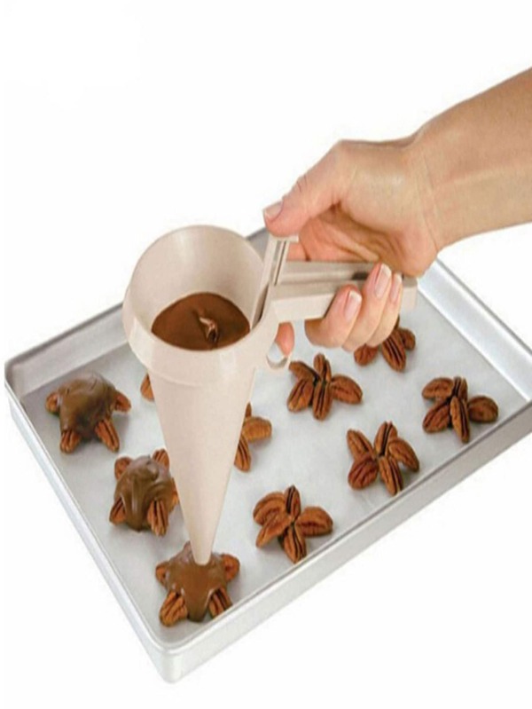 1pc Cream Funnel With Measuring Cup Cake Chocolate Dividers Cone Shaped ...