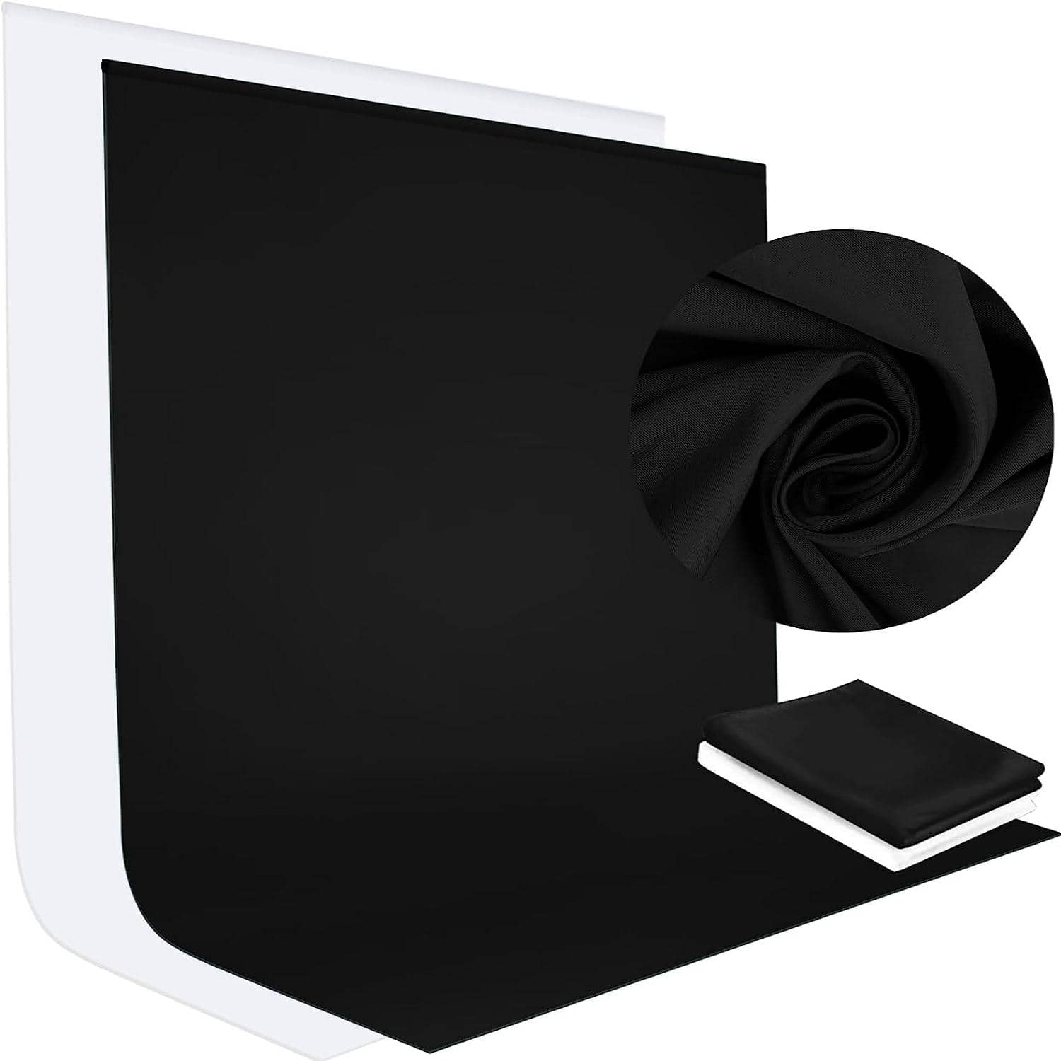 2 Pack 10 x 7 FT White & Black Backdrop Background Photography, Photo ...