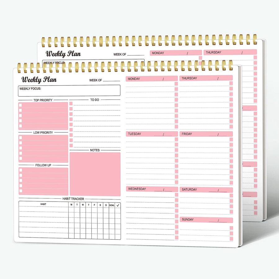 Weekly Planner Notepad Undated, Weekly Goals Schedule Planner, To Do ...