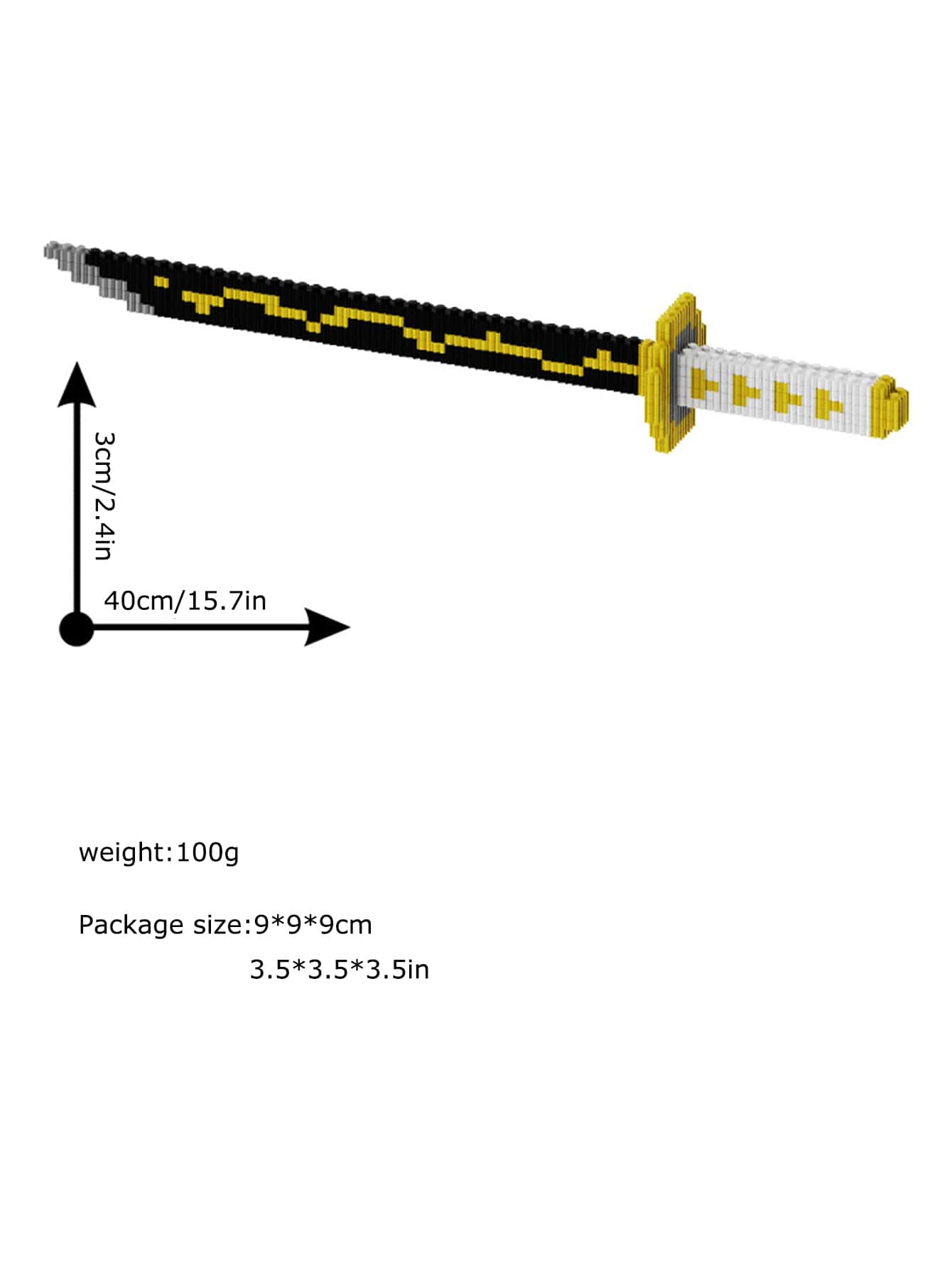 Random Color Set Of Connectable Building Block Swords & Knives ...