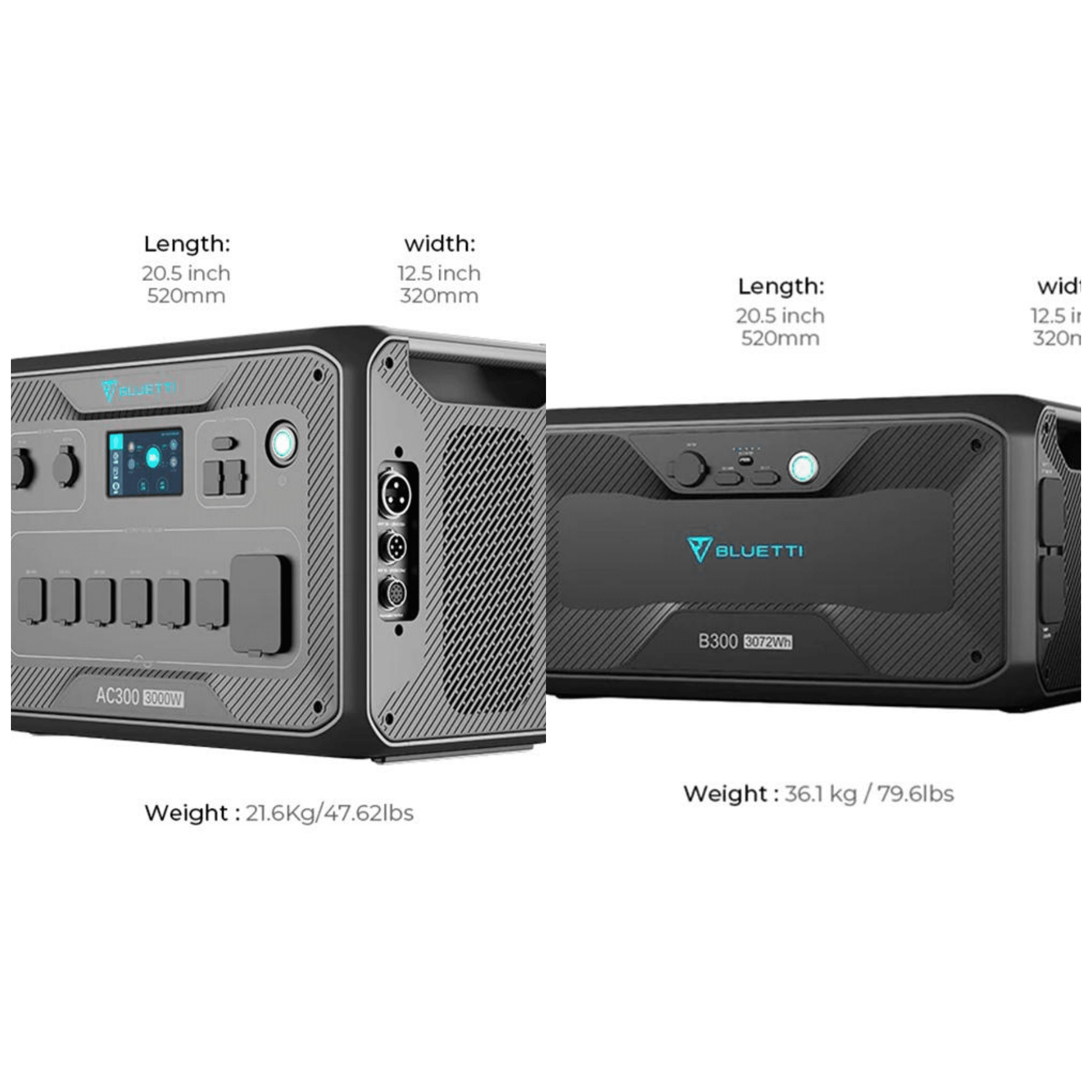 BLUETTI AC300+B300 Home Solar-Powered Generator, 3072Wh LiFePO4 Power ...