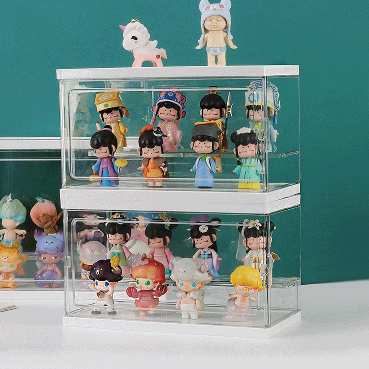 Anime Figures Display Box, Simple Self-Assembly Clear Acrylic Display ...