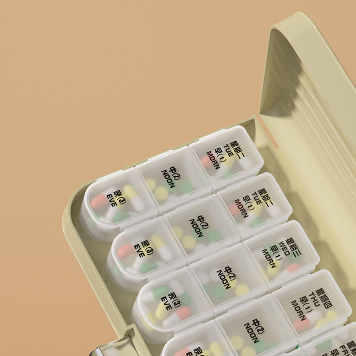 1pc portable medicine box, 7 days a week, packaging box, tablet capsule ...