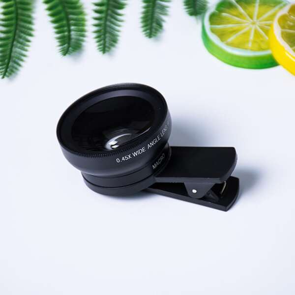 0.45x Hd Wide Angle Lens & 15x Macro Lens 2 In 1 Clip-on Mobile Camera ...