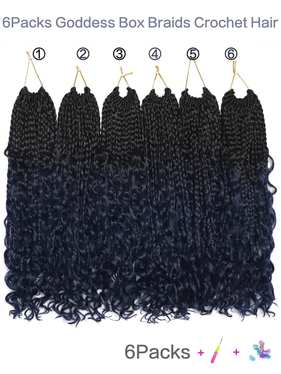 6 Packs Crochet Box Braids,Boho Box Braids Crochet Braids Hair ...