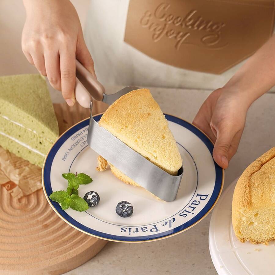 Slices Cake Equal Portion Cake Cutter Triangular Stainless Steel Cake ...