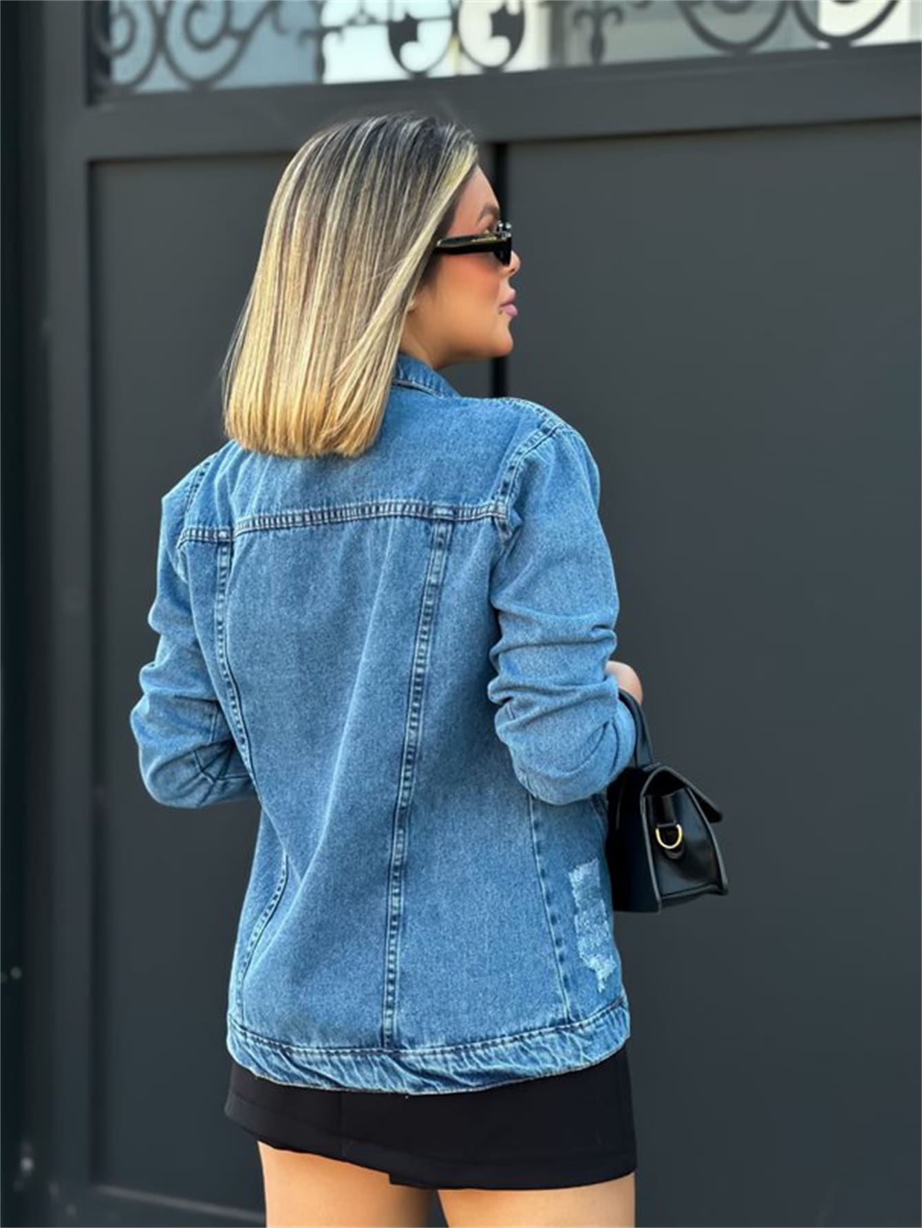 RD_modas Max Jaqueta Jeans Feminino Longer Rasgado Parka Com Barra jaqueta Max039 | SHEIN Brasil