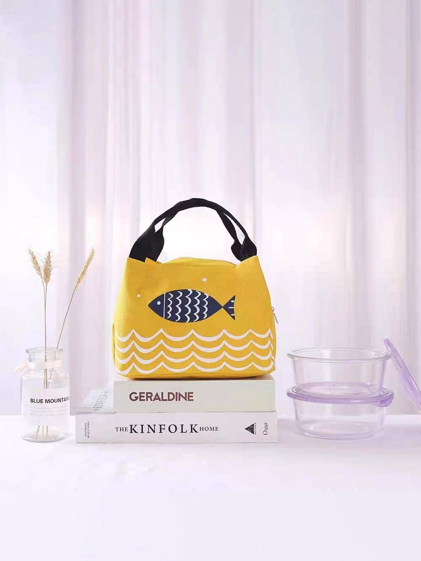 1pc Handheld Non-woven Fabric Lunch Box, Creative Portable Yellow Lunch ...