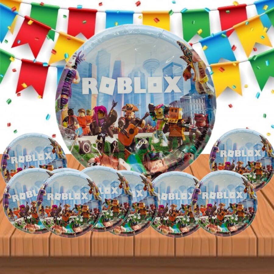 Party Kit 10 Disposable Roblox Character Guests 20pcs Cardboard ...