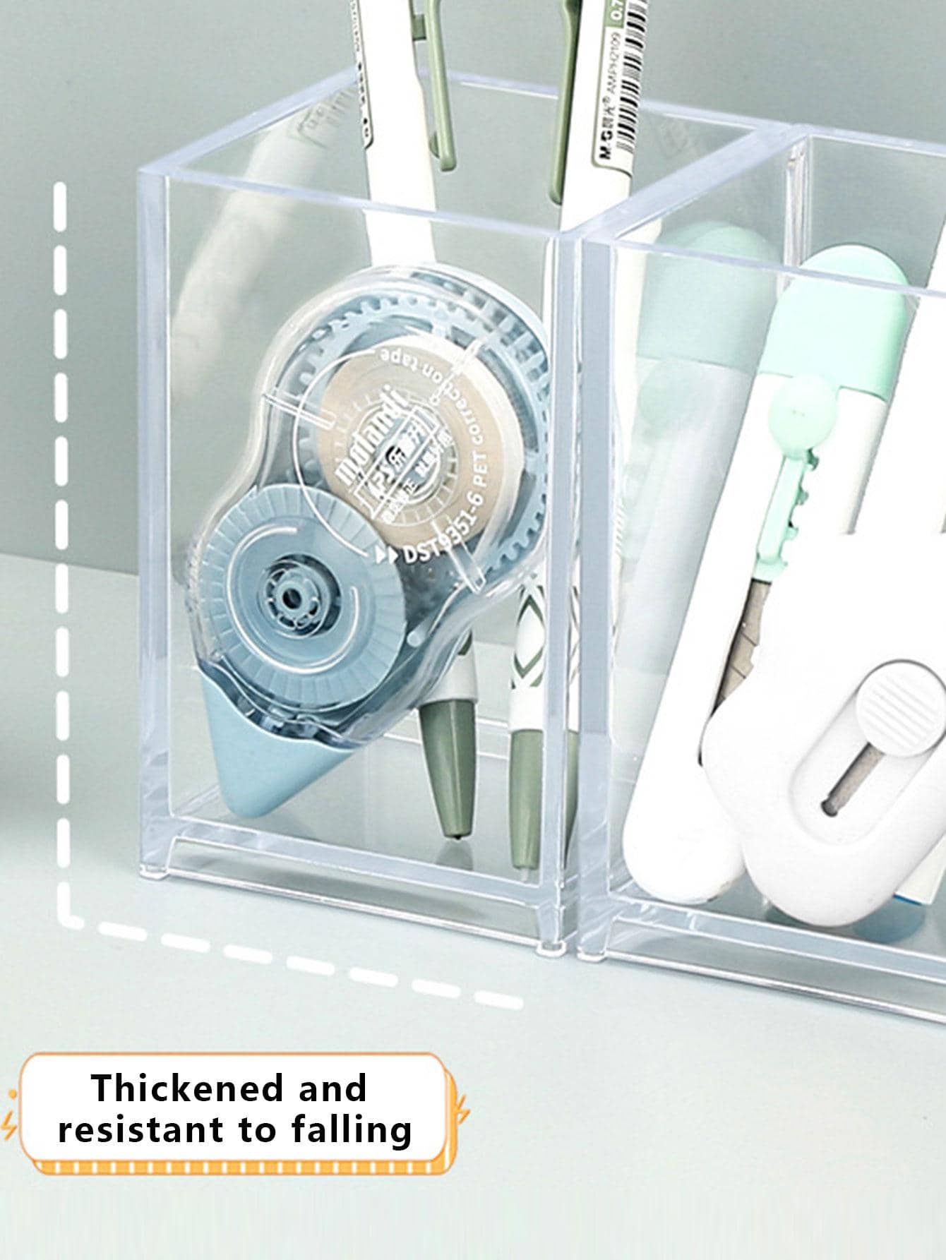 1PC Clear Acrylic Pencil Holder for Desk, Pen Cups for Desk Supplies ...