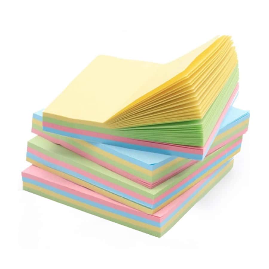 1pc Colorful Sticky Note Pad 7.6cm*7.6cm 100 Sheets For Office Use ...