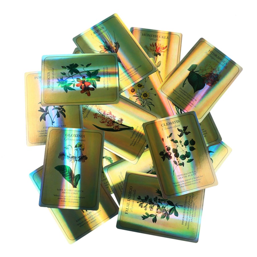 Full Flash English Cards Botanical Inspiration Set Oracle 44pcs Cards ...